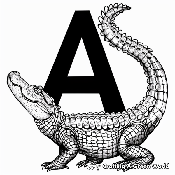 A Is For Alligator Coloring Pages - Free & Printable!
