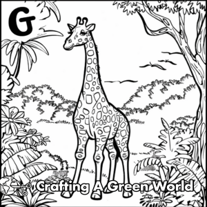 G Is For Giraffe Coloring Pages - Free & Printable!