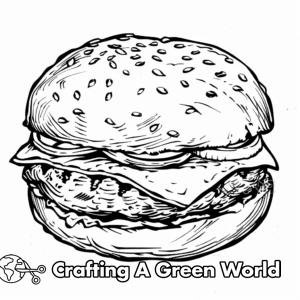 Burger Coloring Pages - Free & Printable!