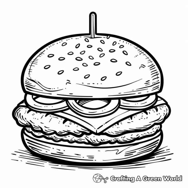 Burger Coloring Pages - Free & Printable!