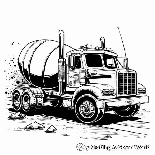 Cement Truck Coloring Pages - Free & Printable!