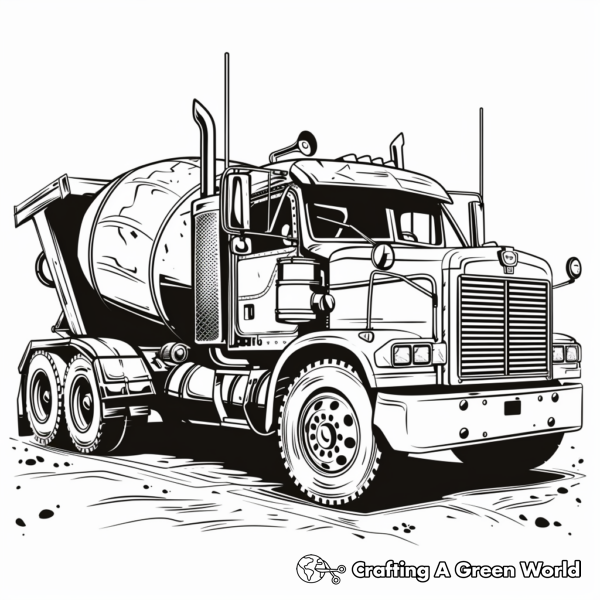 Cement Truck Coloring Pages - Free & Printable!