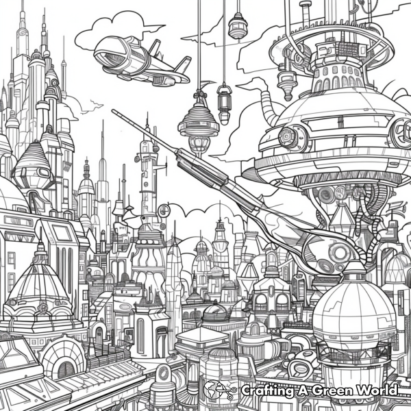 Steampunk Coloring Pages - Free & Printable!
