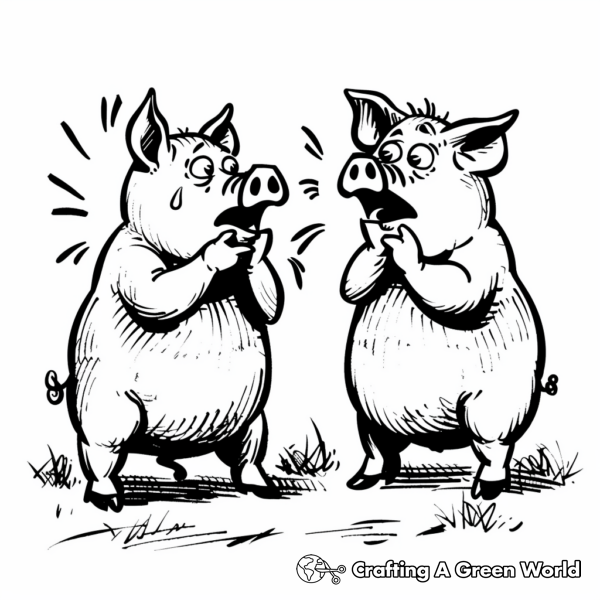 Three Little Pigs Coloring Pages - Free & Printable!