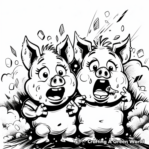 Three Little Pigs Coloring Pages - Free & Printable!