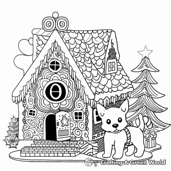 Christmas Puppy Coloring Pages - Free & Printable!