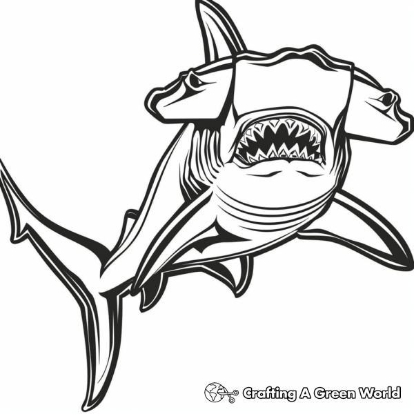 Scary Shark Coloring Pages - Free & Printable!