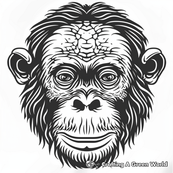 Monkey Face Coloring Pages - Free & Printable!