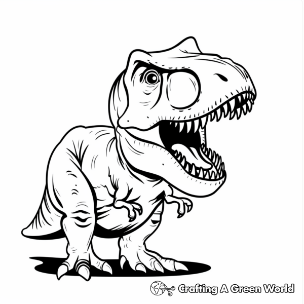 Jurassic World T Rex Coloring Pages - Free & Printable!