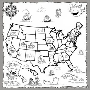 Us Map Coloring Pages - Free & Printable!