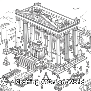 Building The Temple Coloring Pages - Free & Printable!