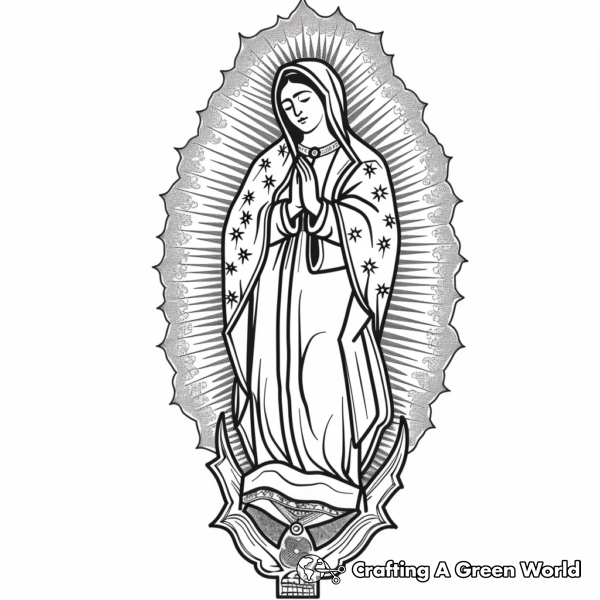 Our Lady of Guadalupe Coloring Pages - Free & Printable!