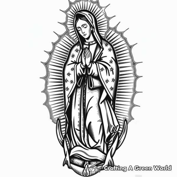 Our Lady of Guadalupe Coloring Pages - Free & Printable!