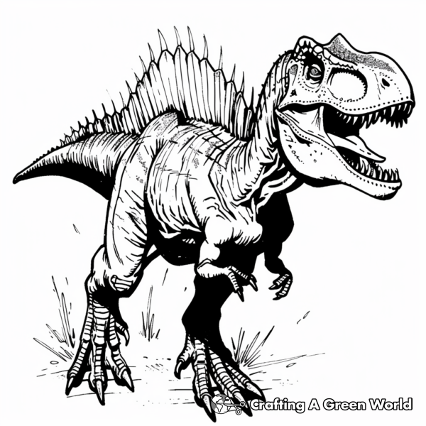 Jurassic World Spinosaurus Coloring Pages - Free & Printable!