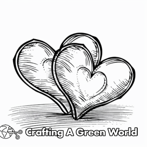 Two Hearts Coloring Pages - Free & Printable!