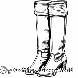 Boot Coloring Pages - Free & Printable!