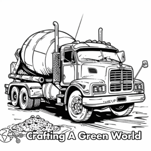 Cement Truck Coloring Pages - Free & Printable!