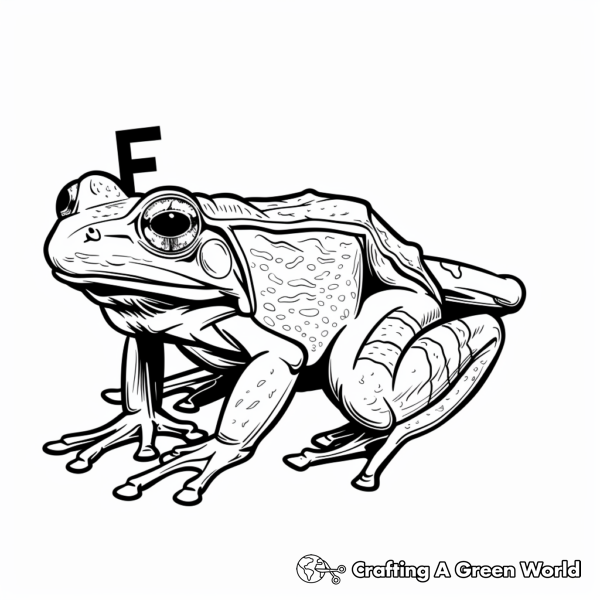 F Is For Frog Coloring Pages - Free & Printable!