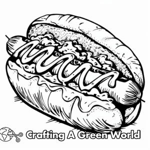 Hot Dogs Coloring Pages - Free & Printable!