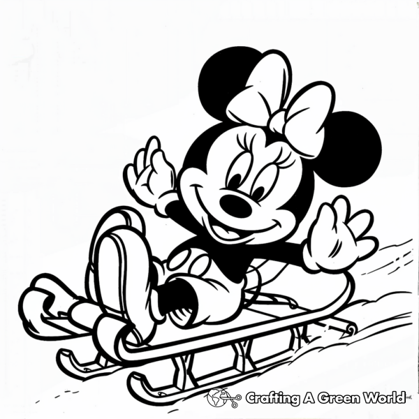 Christmas Minnie Mouse Coloring Pages - Free & Printable!