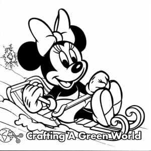 Christmas Minnie Mouse Coloring Pages - Free & Printable!