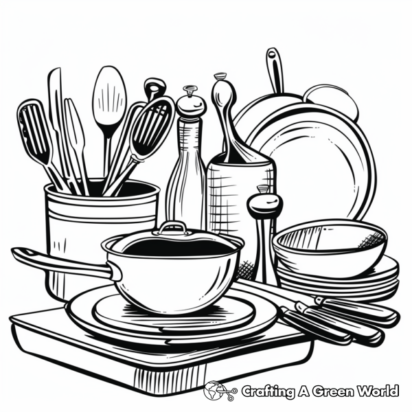 Kitchen Coloring Pages - Free & Printable!