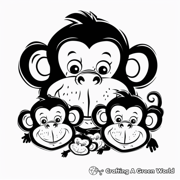 Monkey Face Coloring Pages - Free & Printable!