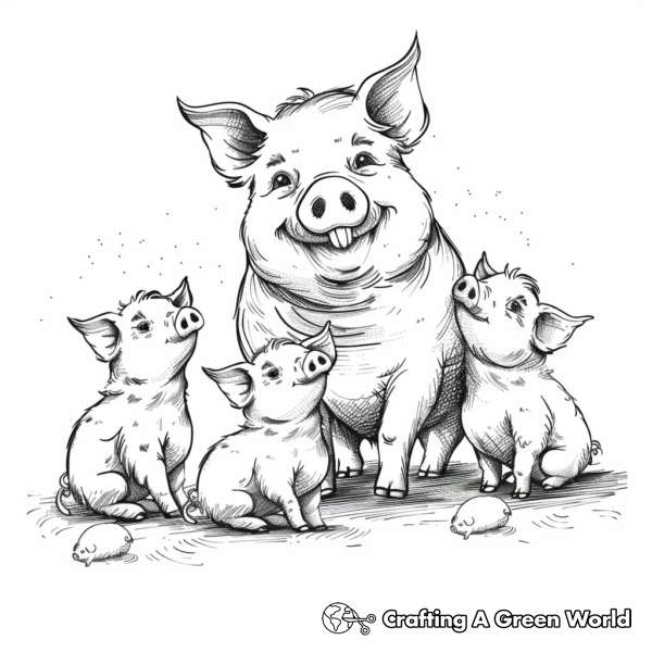 Three Little Pigs Coloring Pages - Free & Printable!