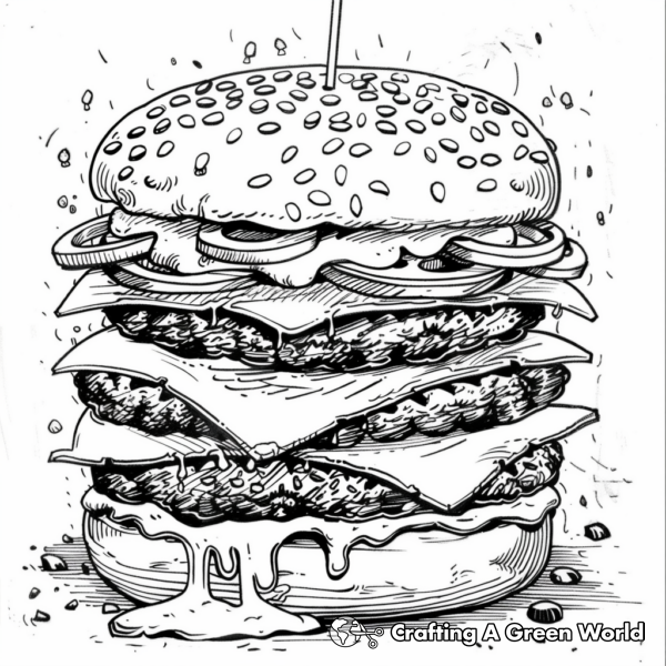 Burger Coloring Pages - Free & Printable!