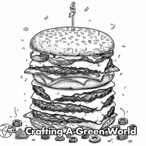 Burger Coloring Pages - Free & Printable!
