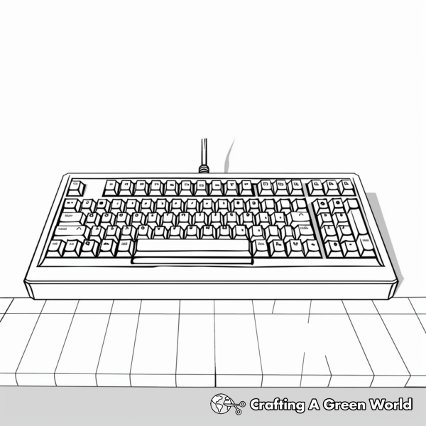 Keyboard Coloring Pages - Free & Printable!