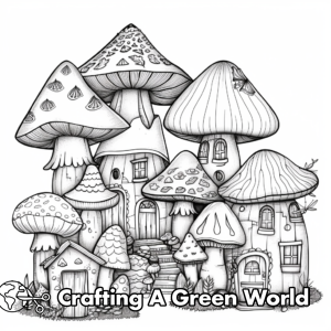 Mushroom House Coloring Pages - Free & Printable!