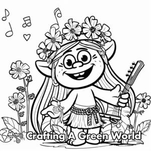 Poppy Trolls Coloring Pages - Free & Printable!