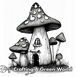 Mushroom House Coloring Pages - Free & Printable!