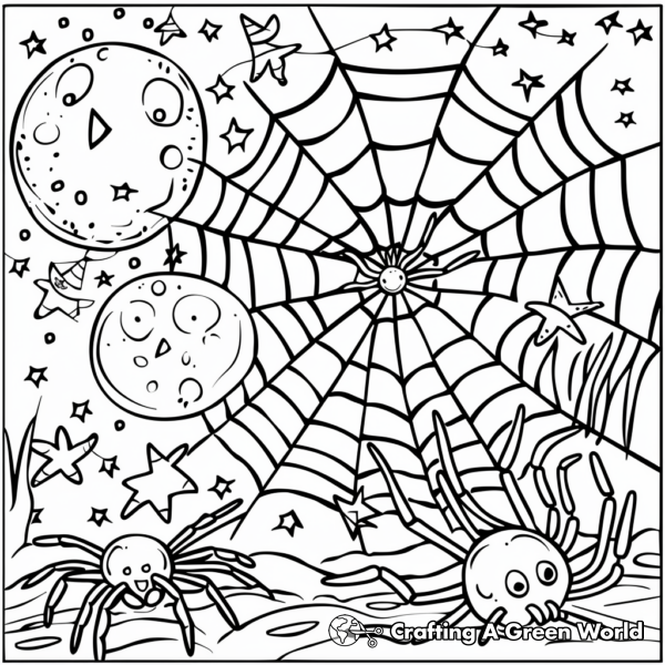 Spider Web Coloring Pages - Free & Printable!