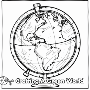 Globe Coloring Pages - Free & Printable!
