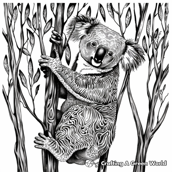 Koala For Adults Coloring Pages - Free & Printable!