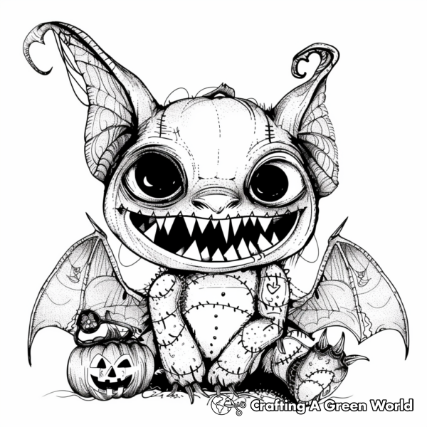 Halloween Stitch Coloring Pages - Free & Printable!