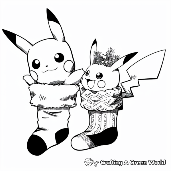 Christmas Pikachu Coloring Pages - Free & Printable!