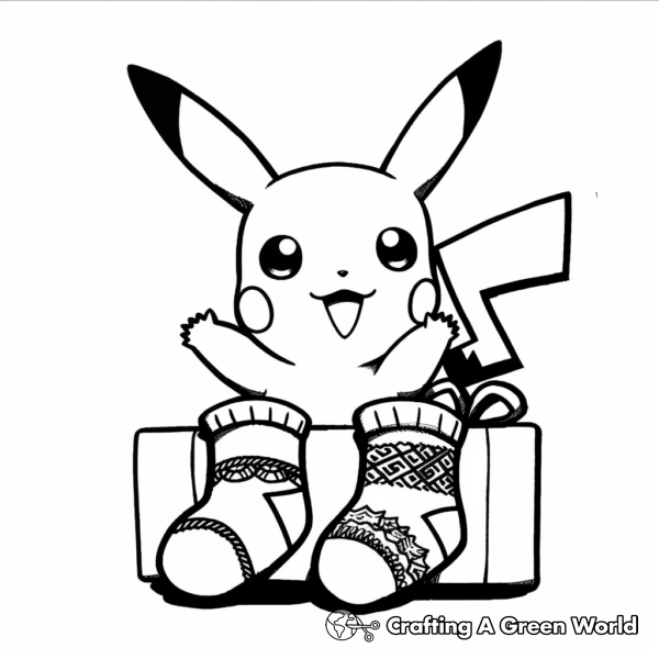 Christmas Pikachu Coloring Pages - Free & Printable!