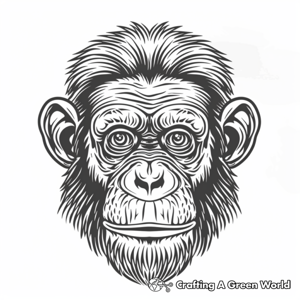 Monkey Face Coloring Pages - Free & Printable!