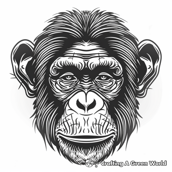 Monkey Face Coloring Pages - Free & Printable!