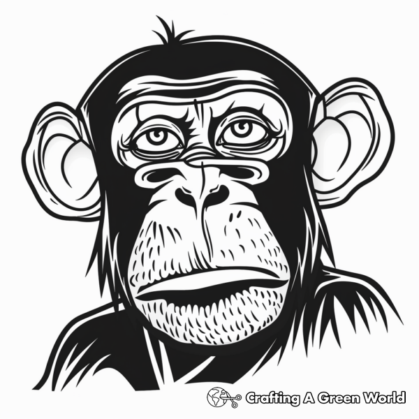 Monkey Face Coloring Pages - Free & Printable!