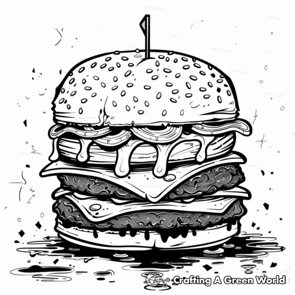 Burger Coloring Pages - Free & Printable!