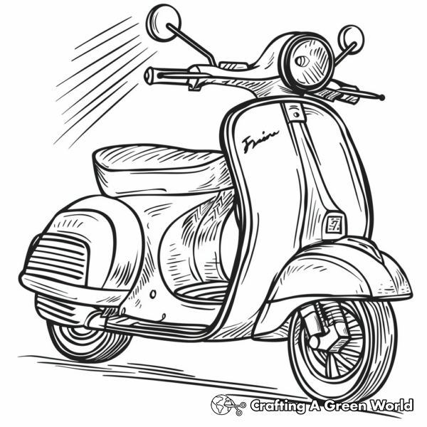 Scooter Coloring Pages - Free & Printable!
