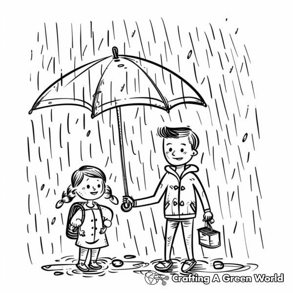 April Showers Coloring Pages - Free & Printable!