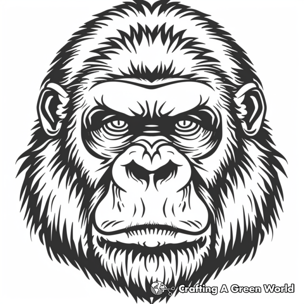 Monkey Face Coloring Pages - Free & Printable!
