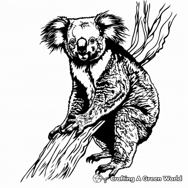 Koala For Adults Coloring Pages - Free & Printable!
