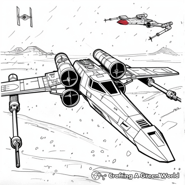 X Wing Coloring Pages - Free & Printable!