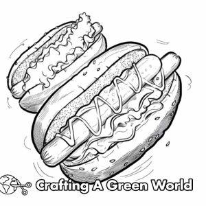 Hot Dogs Coloring Pages - Free & Printable!